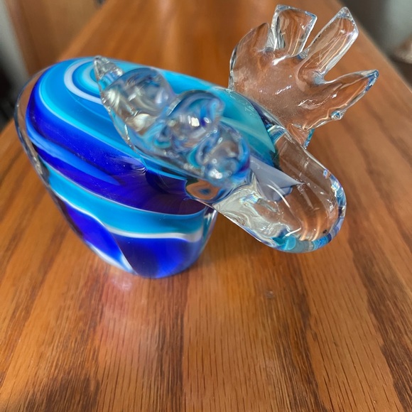 Art | Glass Moose Beautiful Blues Handblown | Poshmark